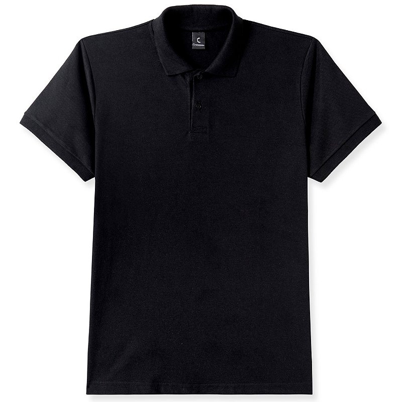 Camiseta Polo Preta - Cromossomo