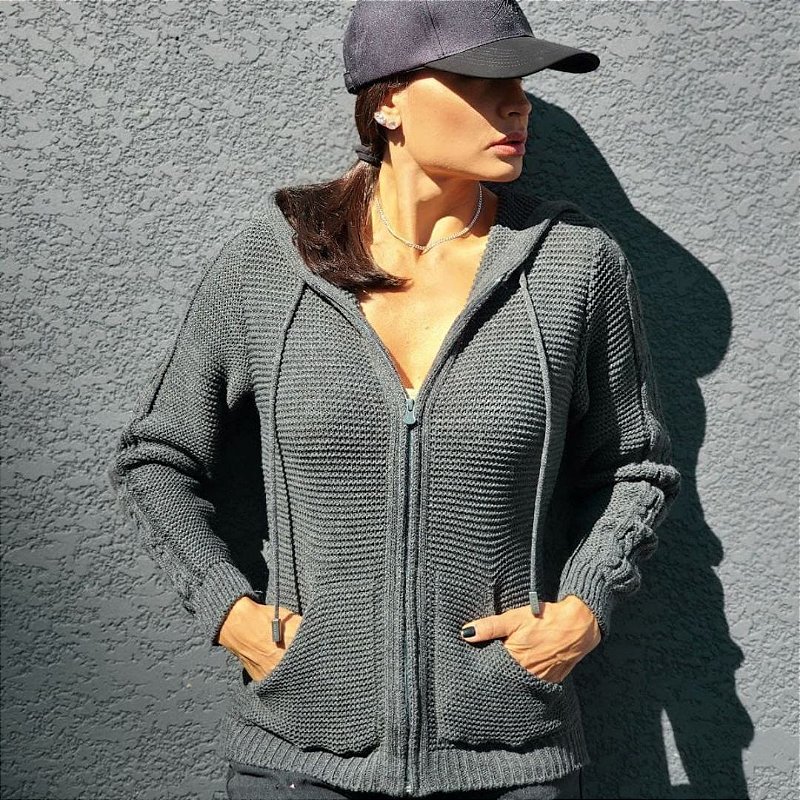 JAQUETA TRICOT ELIZABETH REF 1003 - Malharia Adão - fabricante de moda em tricot.