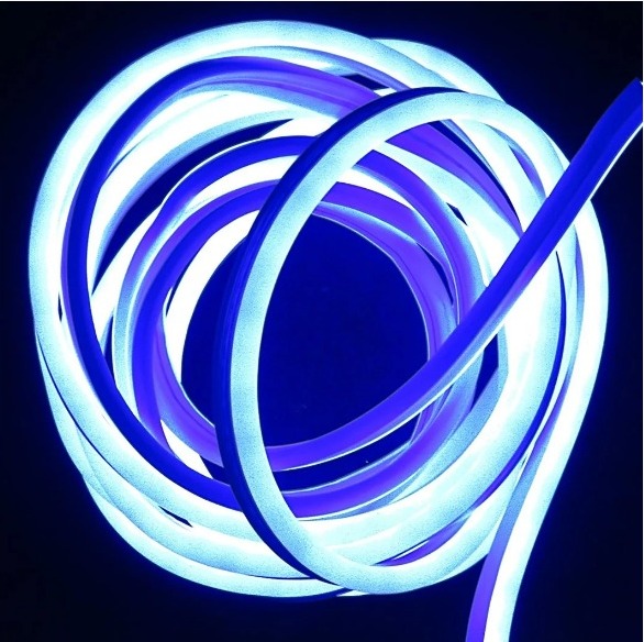 Perfil LED Flexível Sobrepor 120led / m 14x14 Rolo 50m Azul - Sustenta ...