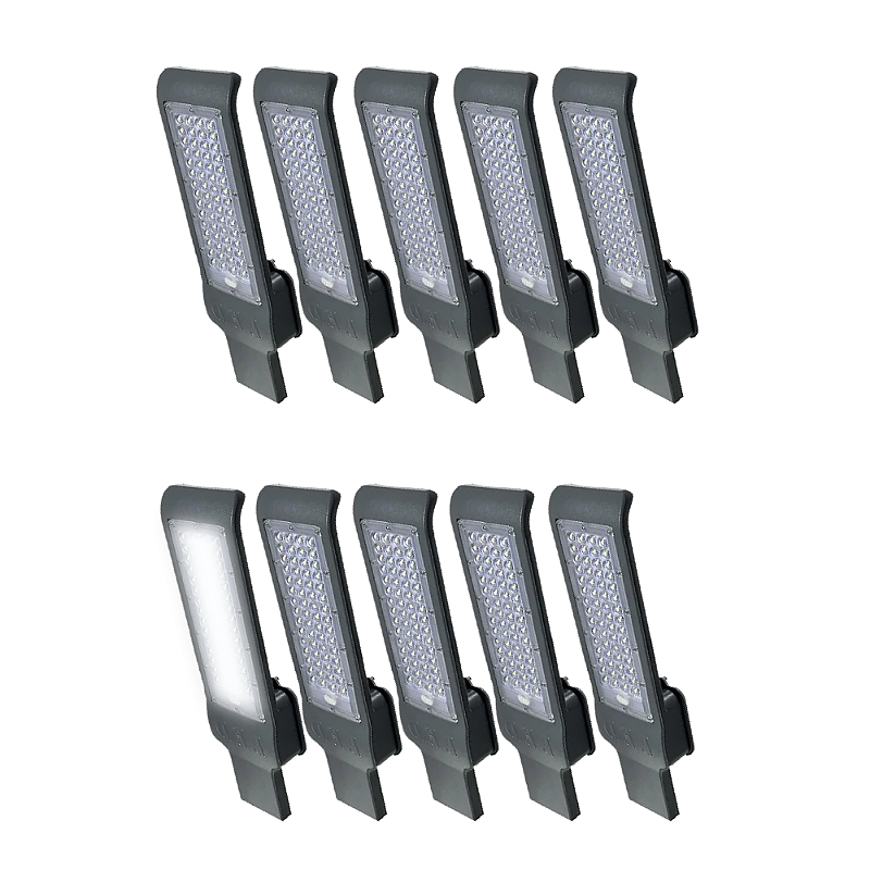 Kit 10 Luminária Publica LED 200W Para Poste de Rua SMD Branco Frio ...