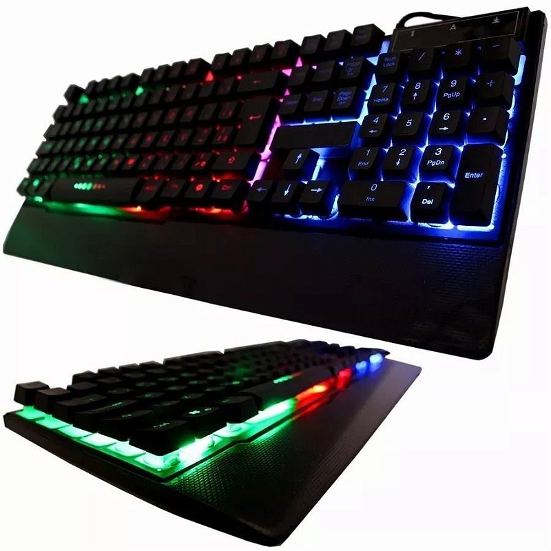 Teclado Gamer Weibo-100 Led RGB Usb Wb-100 - Sustenta Led - A maior ...