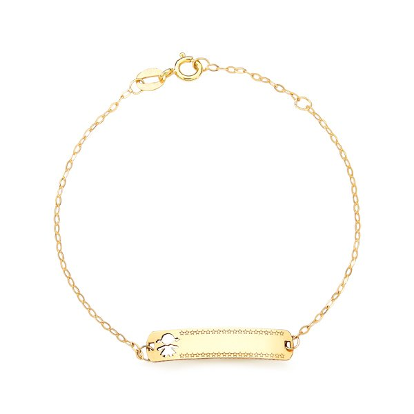 Pulseira Infantil de Ouro 18k Menina - Sis Joalheria