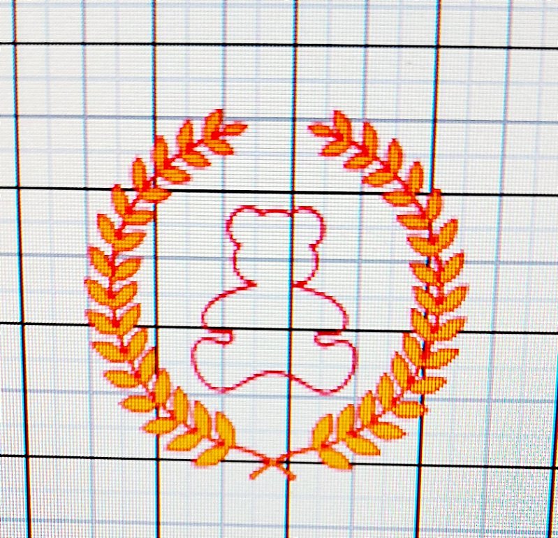 Brasão com uso filme de recorte - Kinhas Atelier