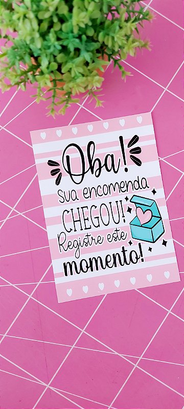 Cartão de Agradecimento -Modelo 2- 40 unidades - Kinhas Atelier