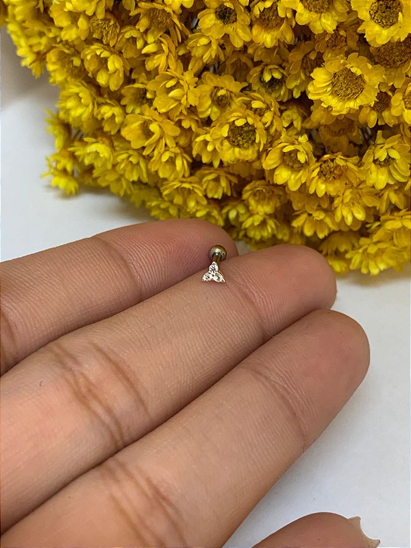 Trinity em prata 925 8mm - Ideal Piercing