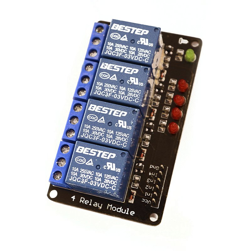 Módulo Relé 4 Canais 3v 10a Para Esp32 E Esp8266 Eletrogate 12 Anos 5137