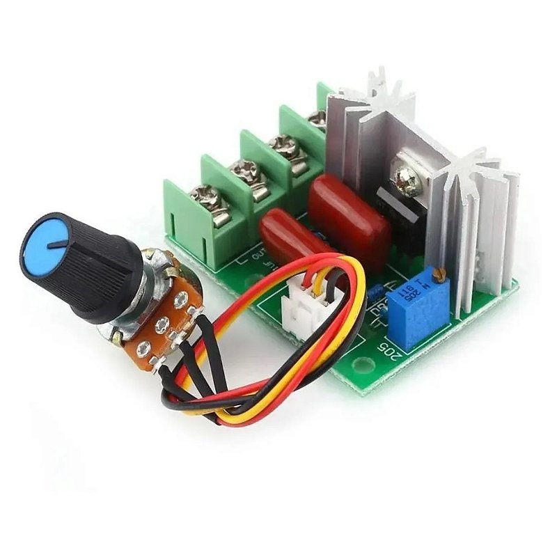 Módulo Dimmer AC 220V 2000W - Com Cabo Extensor - Eletrogate - 12 anos!