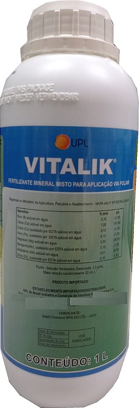 Fertilizante Foliar Vitalik Cálcio Magnésio E Micros 1 Litro - AgroMaxx ...