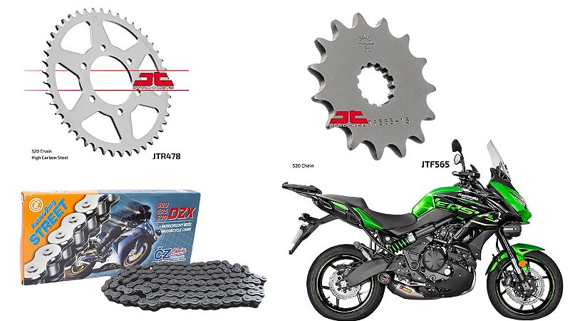 Kit transmissão Kawasaki Versys 650 - Modena