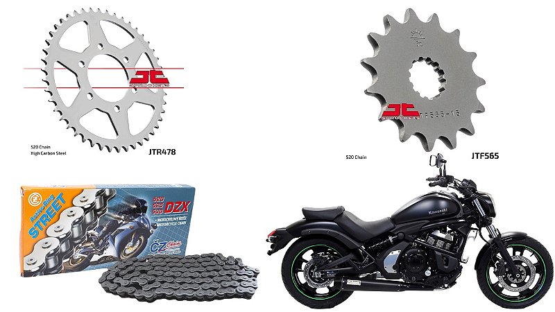 Kit transmissão Kawasaki Vulcan 650 - Modena