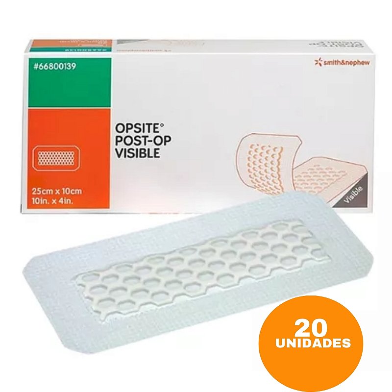 Curativo Estéril Opsite Post op Visible 25X10 cm - 20 un - Smith and ...