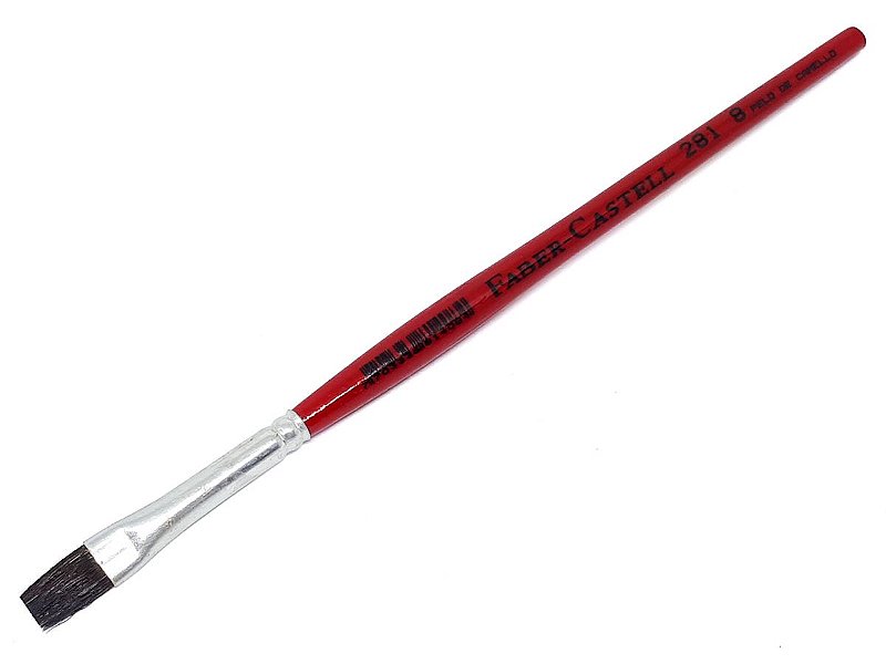 Pincel artístico curto e macio em pelo natural Faber-Castell ref. 281 ...