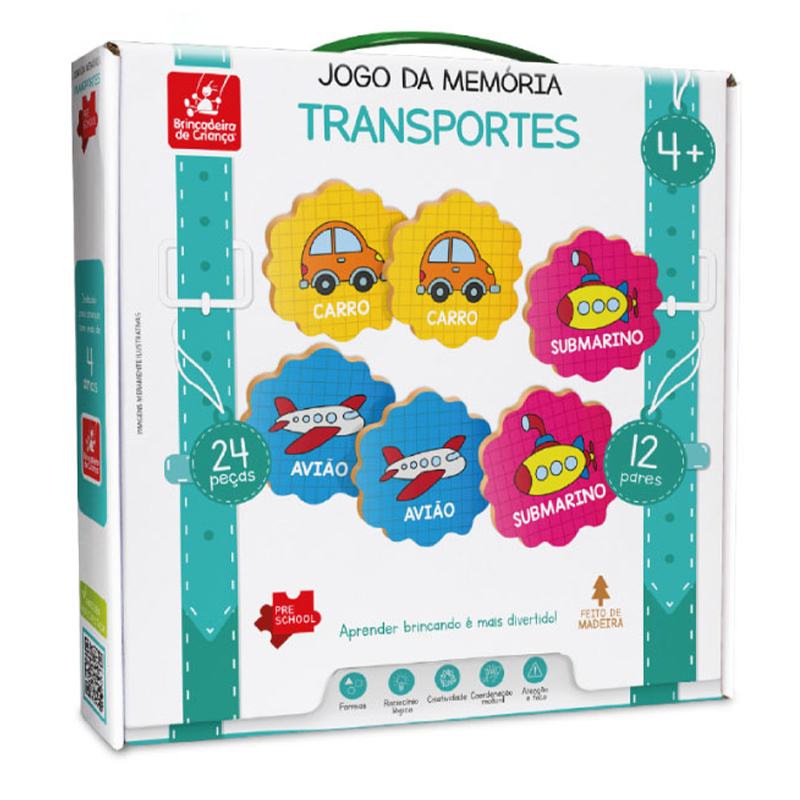 JOGO DA MEMÓRIA TRANSPORTES - Made for Joy