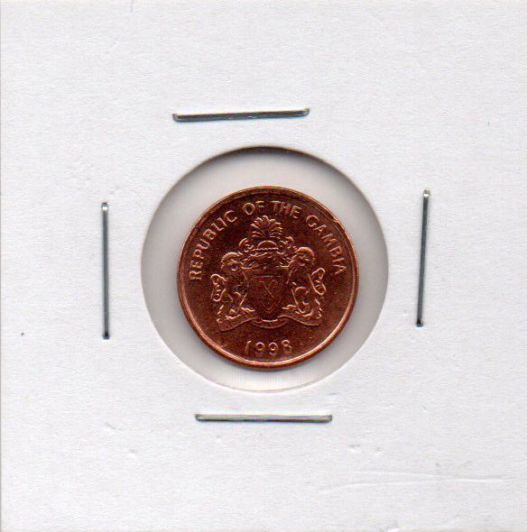 Moeda da Gambia - 1 Butut - Ano 1998 - Numismática Império