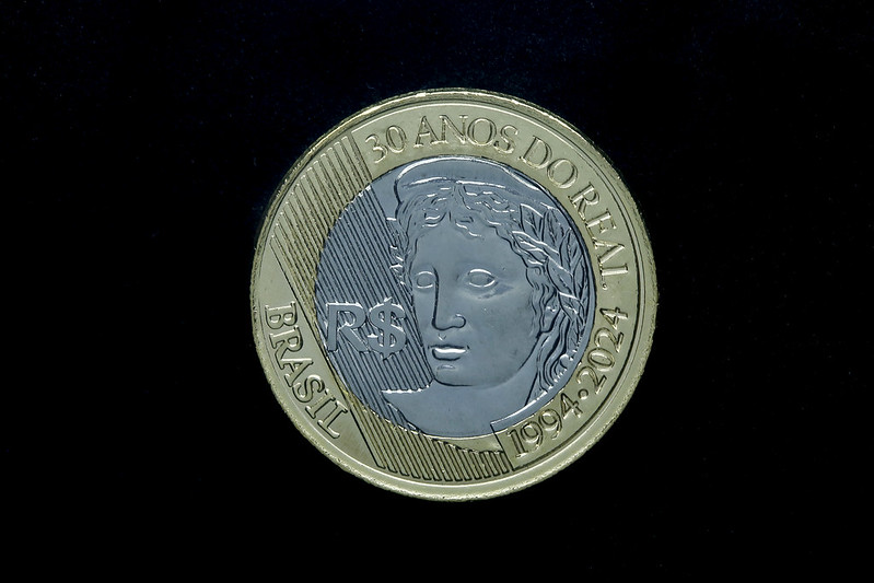 5 Moedas de 1 Real Comemorativa dos 30 anos do Real - Numismática Império