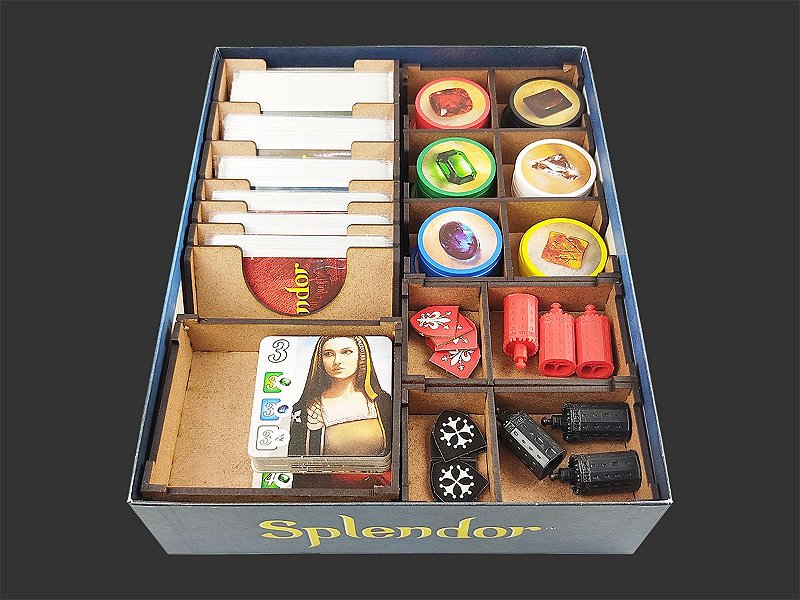 Organizador (INSERT MDF) para Splendor + Expansão - Revenda Bucaneiros