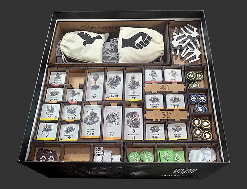 Organizador (INSERT MDF) para Frostpunk: The Board Game + Board Band ...