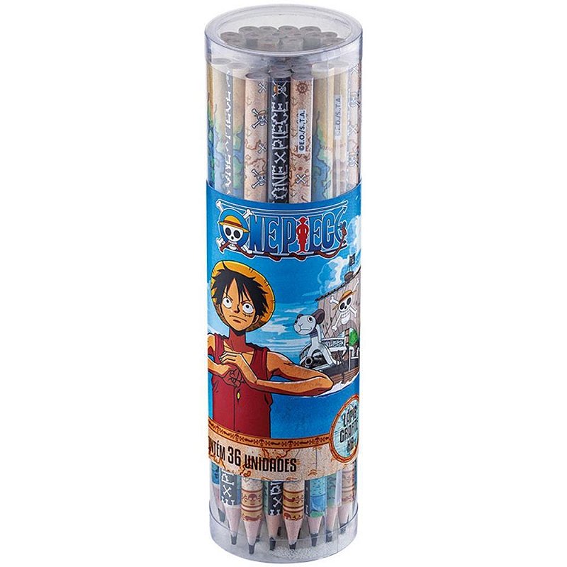 Lapis Preto Redondo Decorado ONE Piece 2 Modelos - Digital Conveniência ...