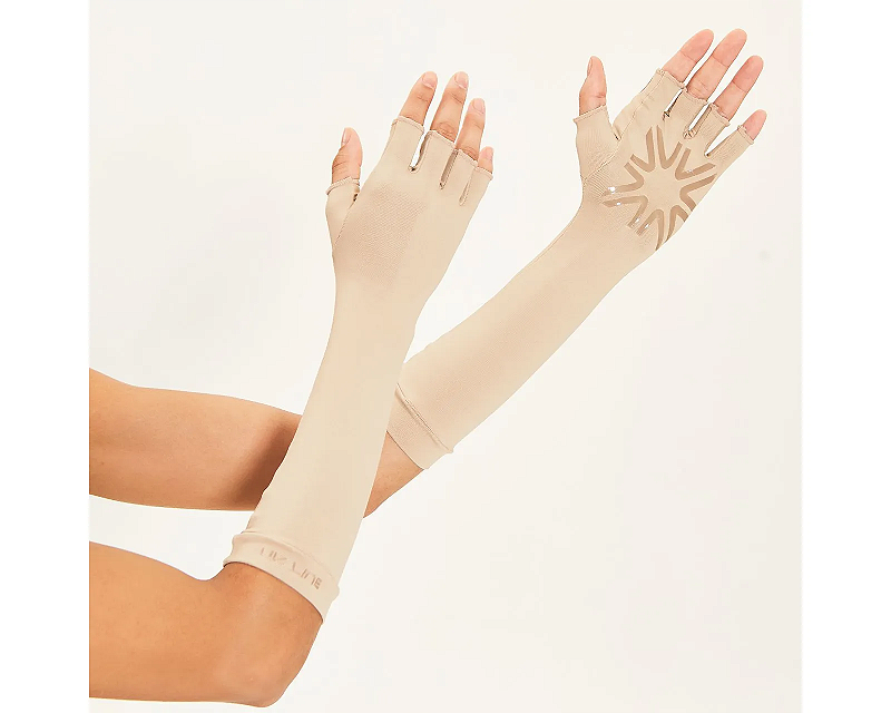 Luva UV Longa Com Proteção Solar - Chocolate - Ortopedia Servital