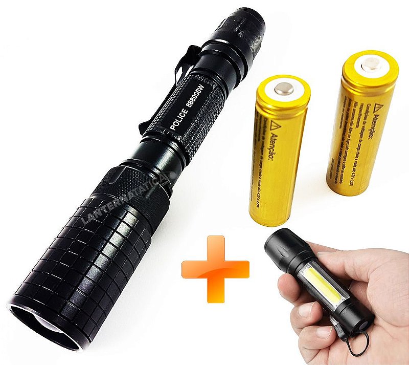 Lanterna Tática Gold Profissional 988.000w e 3.170.000 Lumens T6 L2 ...