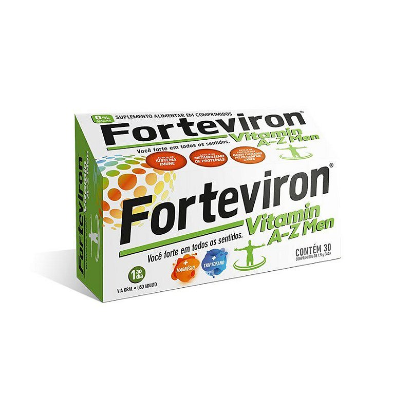 FORTEVIRON A-Z MEN CX.C/30 COMPRIMIDOS LOJA - Drogaria do Farmacêutico