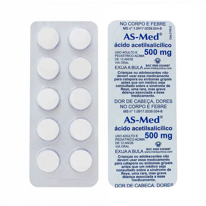 ASPIRINA , ACIDO ACETILSALICILICO , DOR ,FEBRE , AAS , - Drogaria do ...