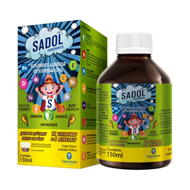 SADOL FERROMINICO FERRO VITAMINAS MINERAIS BIOTONICO CATARINENSE ...