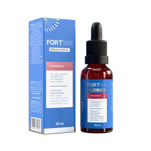 FORTSKIN SERUM FACIAL ANTIOLEOSIDADE ANTIACNE CLAREADOR ANTISSINAIS ...