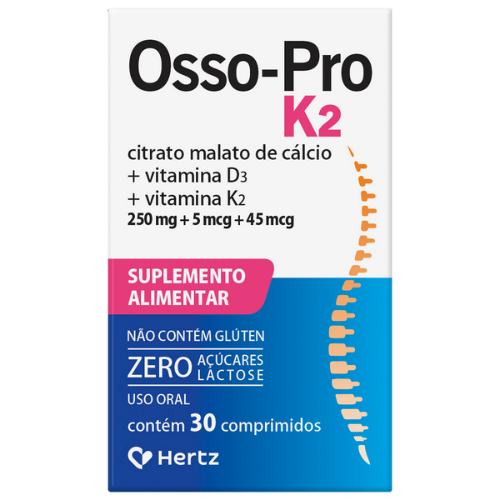 OSSO PRO K2 CALDE K2 CALCIO MALATO VIT.D3 VITAMINA K2 - Drogaria do ...