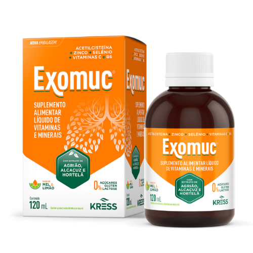 EXOMUC ACETILCISTEINA VITAMINA C B6 SELENIO ZINCO EXPECTORANTE IMUNIDA ...