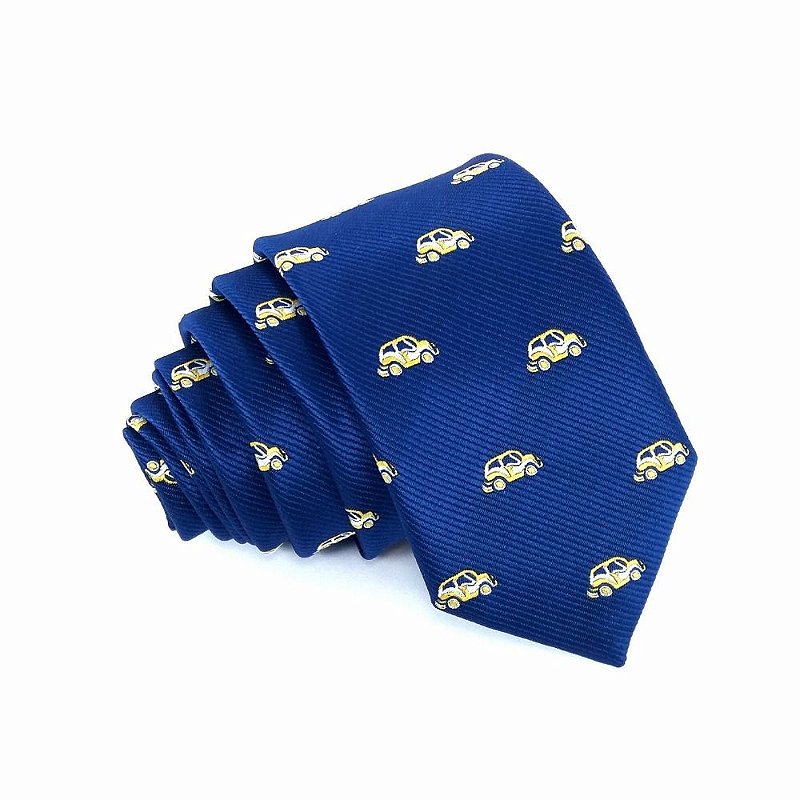 Gravata Slim Azul Jacquard Cartoon Premium - O Gravateiro - Gravatas ...