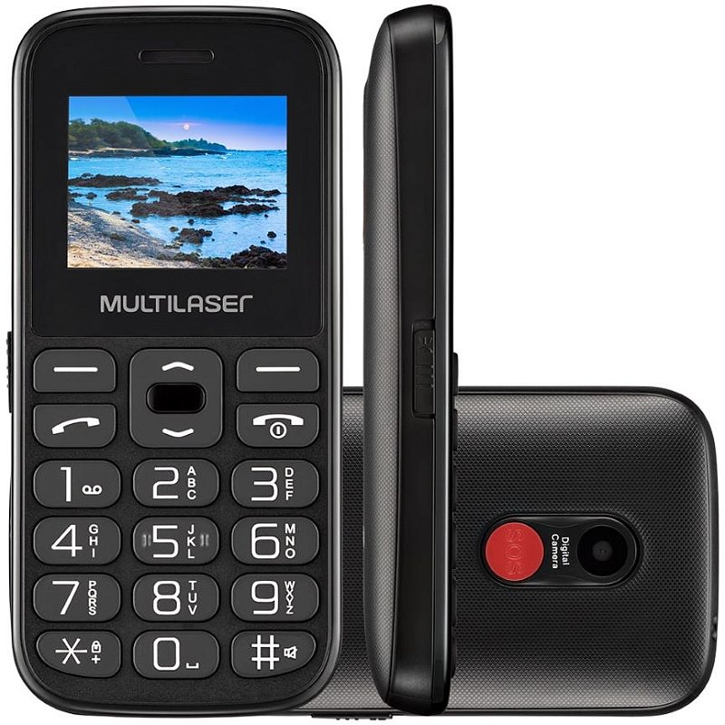 Celular Multilaser Vita P9120, Dual Chip, Preto, Tela 1.8", VGA, Bluetooth, MP3, 32MB - Mgm ...