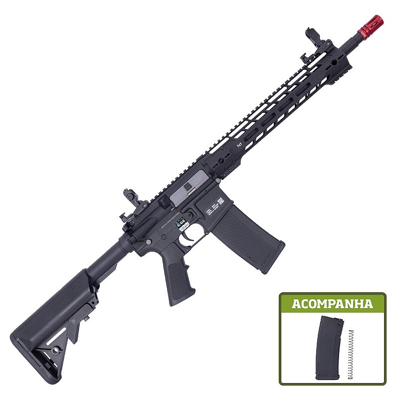 Rifle Airsoft 22595 M4 Carbine Long M-Lok SA-C14 Black Core C-Series ...
