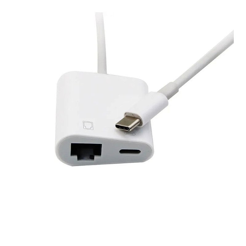 Cabo Adaptador USB Tipo-C para RJ45 Com Carregamento 36 W - Ponto do ...