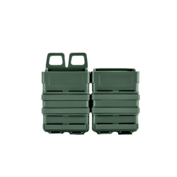 Porta Mag 556 (M4) Rígido Duplo Modular - Verde - Caveira Airsoft