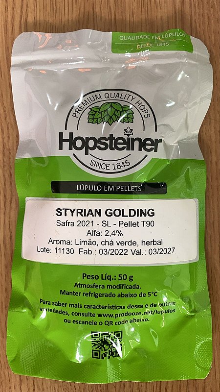 LUPULO STYRIAN GOLDING HOPSTEINER PELLET T-90 - Beaga Brew Shop ...