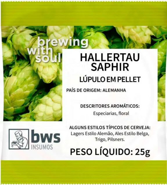 LUPULO HALLERTAU SAPHIR BWS EM PELLET T-90 - Beaga Brew Shop - Insumos ...