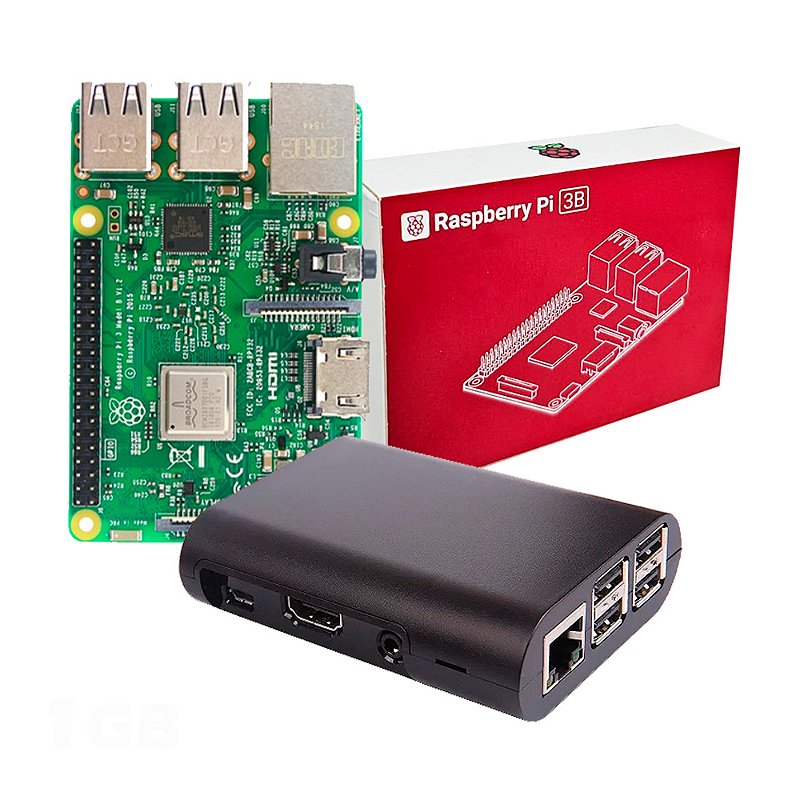 Kit Raspberry Pi 3 B MicroSD 16GB Fonte Case Dissipador Hdmi - Ncam ...