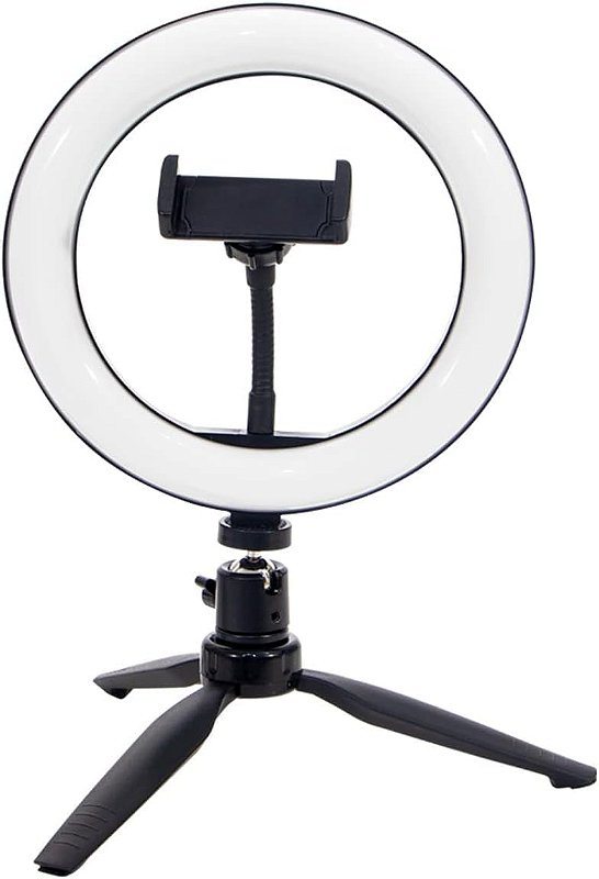 Ring Light 10 polegadas Com Tripé Bancada - ESPAÇO LED
