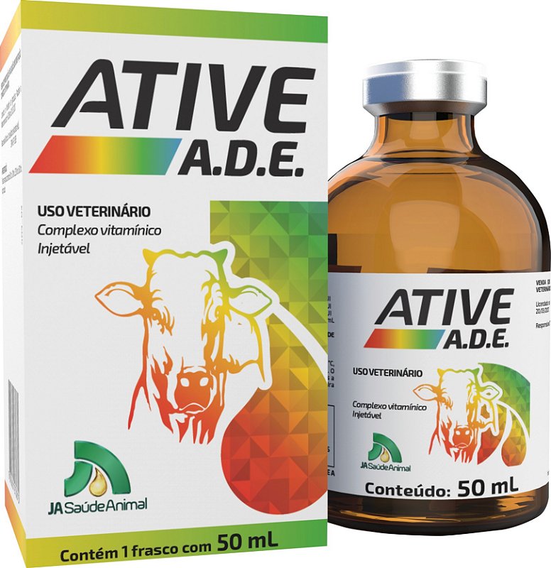 Ative A.D.E 50 mL - JA Saúde Animal - Loja Online