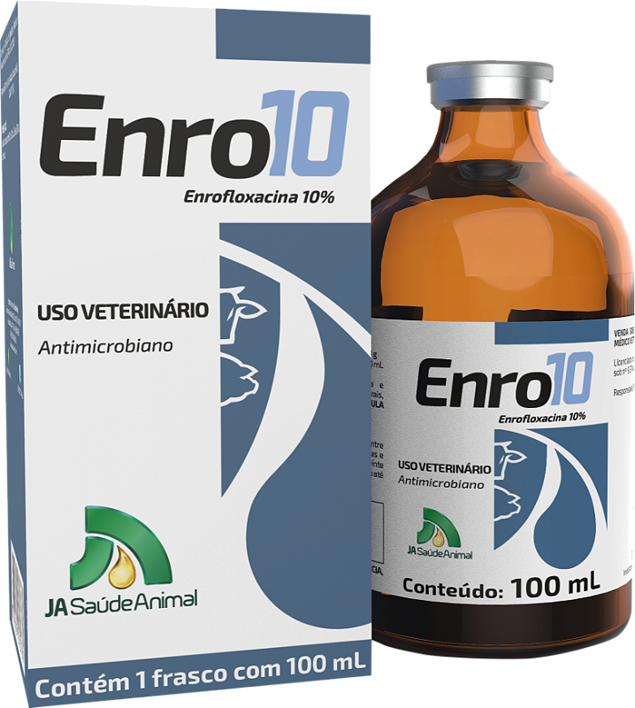 ENRO 10 - 100 mL - JA Saúde Animal - Loja Online