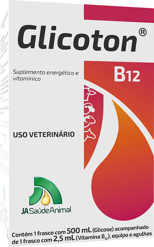 Glicoton B12 500mL - Acompanha equipo e agulha. - JA Saúde Animal ...