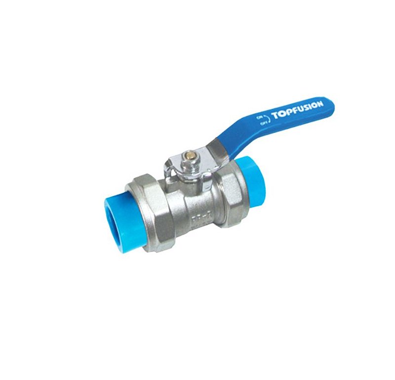 TF Valvula Esfera PPR Azul Dn 50 - Top Fusion - Hidráulica em Geral