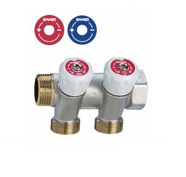 Emmeti Manifold 3/4 Multiplex C/Registro 2 Saidas - Hidráulica em Geral