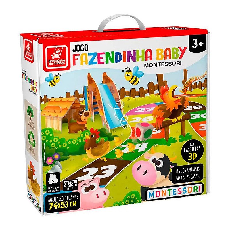 Jogo Fazendinha Baby Montessori - Brincadeira de Criança - Casa Joka