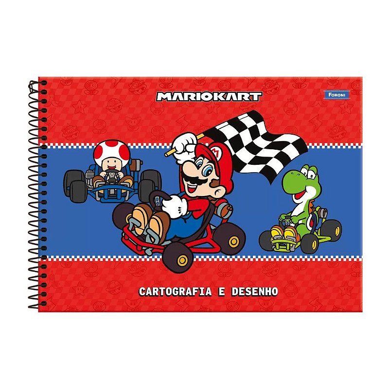 Caderno de Cartografia e Desenho - Super Mario - 80 Folhas - Foroni ...