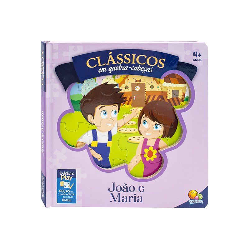 Livro Clássicos em Quebra-Cabeças - João e Maria - Todolivro - Casa Joka