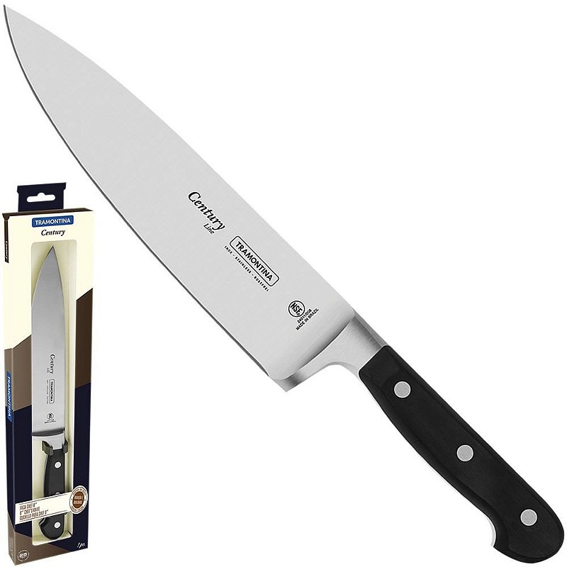 Faca Chef 8" Inox Century - Tramontina - 24011/108 - ESPAÇO DA PESCA