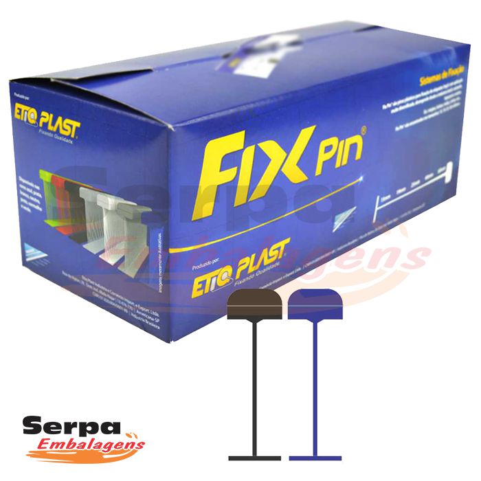 Serpa - Fix Pin Normal PRETO - Caixa com 5.000 pinos - Serpa Embalagens ...