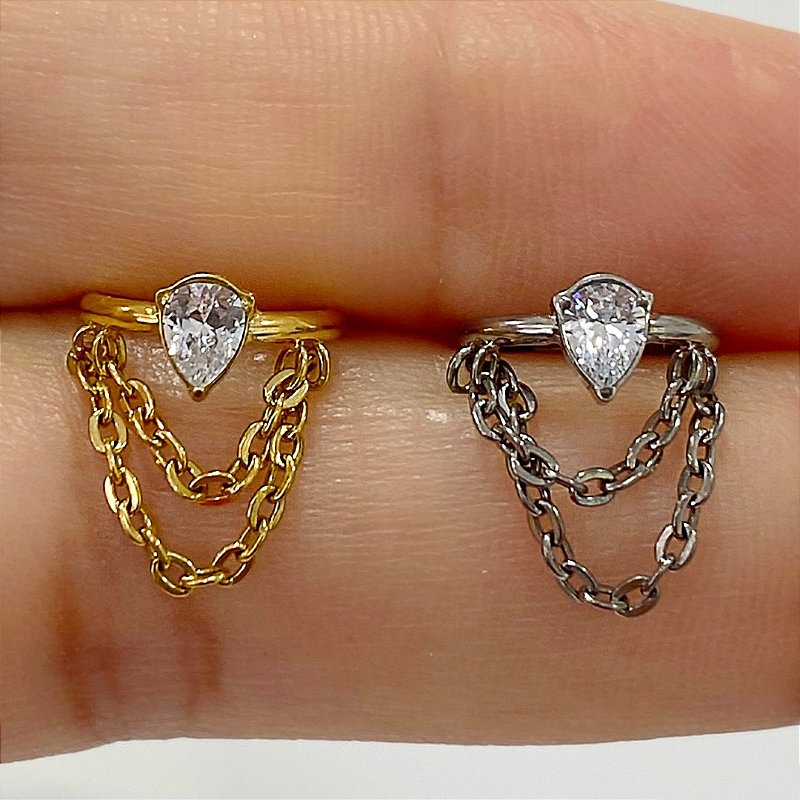ARGOLA TITÂNIO GOTA CORRENTINHA CLICKER - I Love Piercing - Loja Online ...